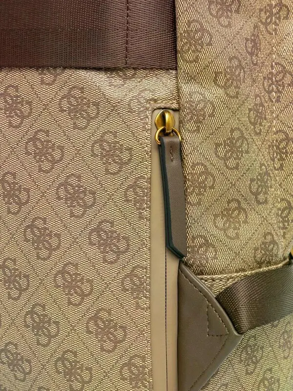 Guess Vezzola Monogrammed-logo Backpack - Neutrals