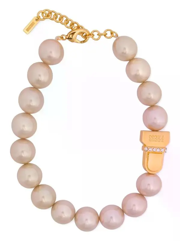 Moschino Faux-pearl Necklace - White