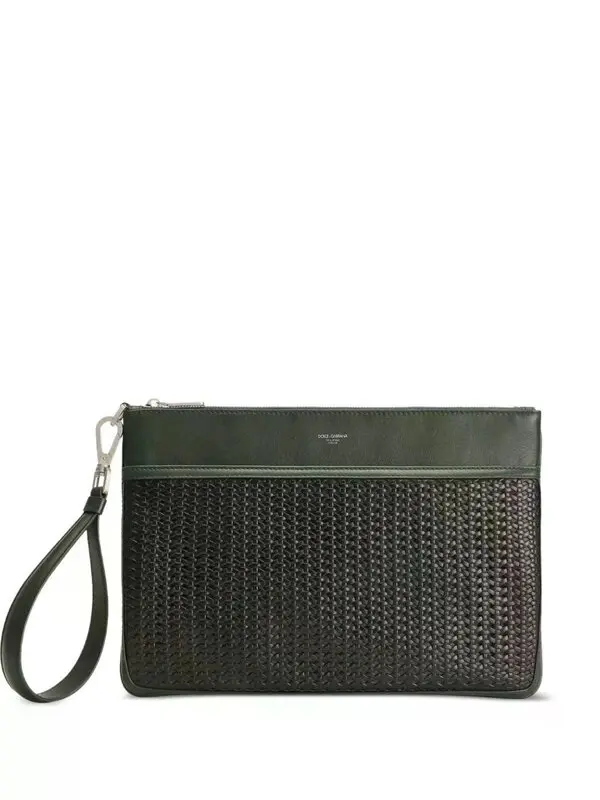 Dolce & Gabbana Plongé Woven Clutch - Green