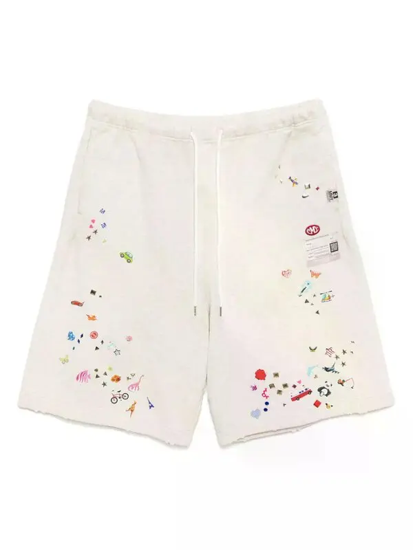 Mihara Yasuhiro Graphic-printed Shorts - Neutrals