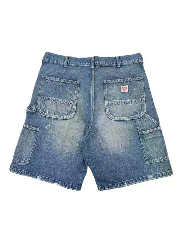 SAINT MXXXXXX Distressed Denim Shorts