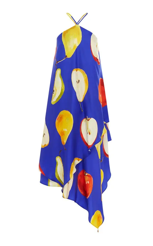 LEO LIN Sally Silk Halterneck Maxi Dress - Print