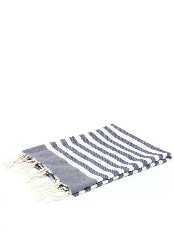 MC2 SAINT BARTH Striped Fringed Beach Towel