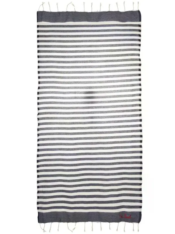 MC2 SAINT BARTH Striped Fringed Beach Towel