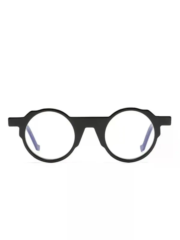 VAVA EYEWEAR Sculpted Round-frame Glasses - Black