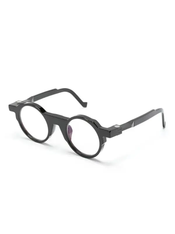 VAVA EYEWEAR Sculpted Round-frame Glasses - Black