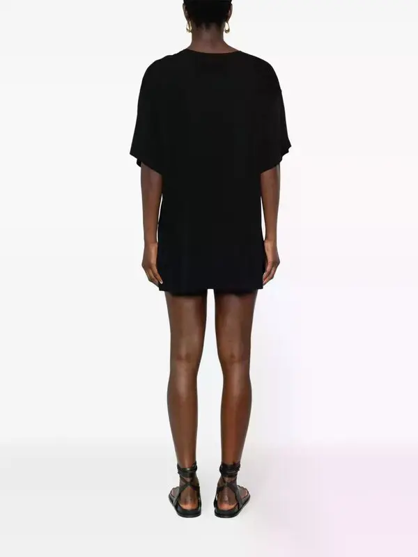 P.a.r.o.s.h Pussy-bow Knitted Top - Black