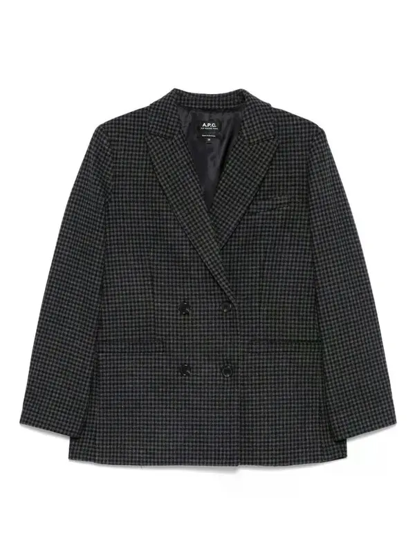 A.p.c. Lucy Double-breasted Blazer - Grey
