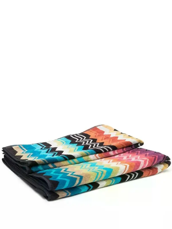 Missoni Chevron-print Beach Towel - Blue