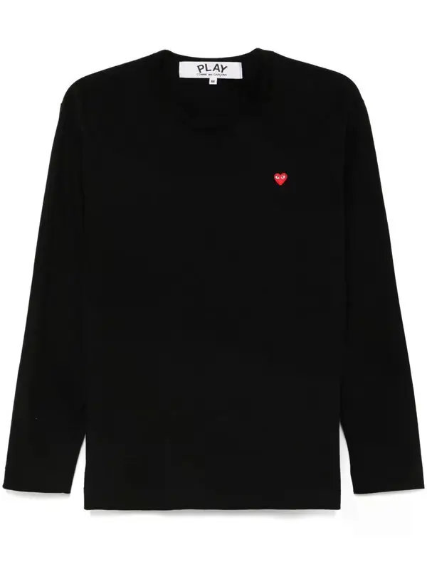 Play Comme Des Garcon Heart-patch T-shirt
