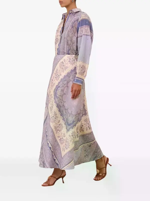 Zimmermann Mix-print Button-up Shirt