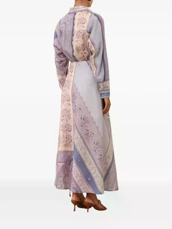 Zimmermann Mix-print Maxi Skirt