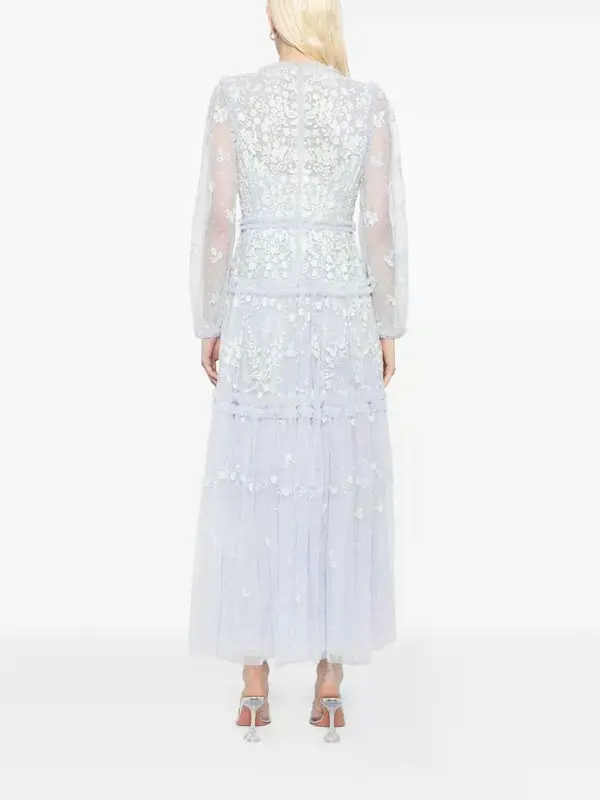 NEEDLE & THREAD Lace Long Sleeve Ankle Dress