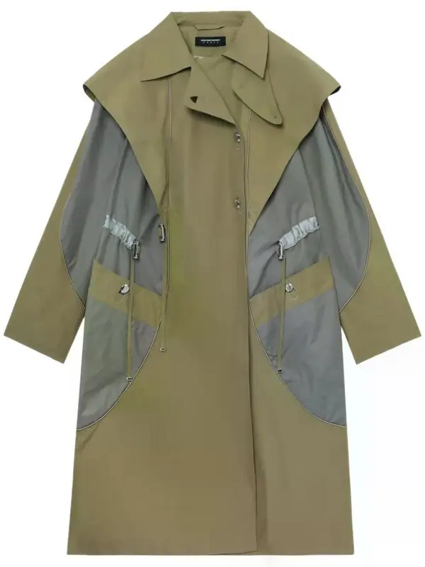 KIKO KOSTADINOV Colour-block Cotton-blend Coat