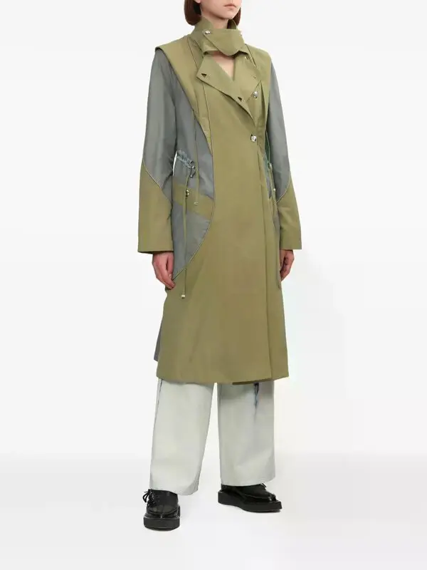 KIKO KOSTADINOV Colour-block Cotton-blend Coat