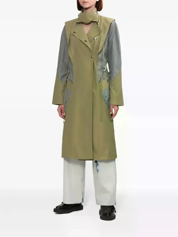 KIKO KOSTADINOV Colour-block Cotton-blend Coat