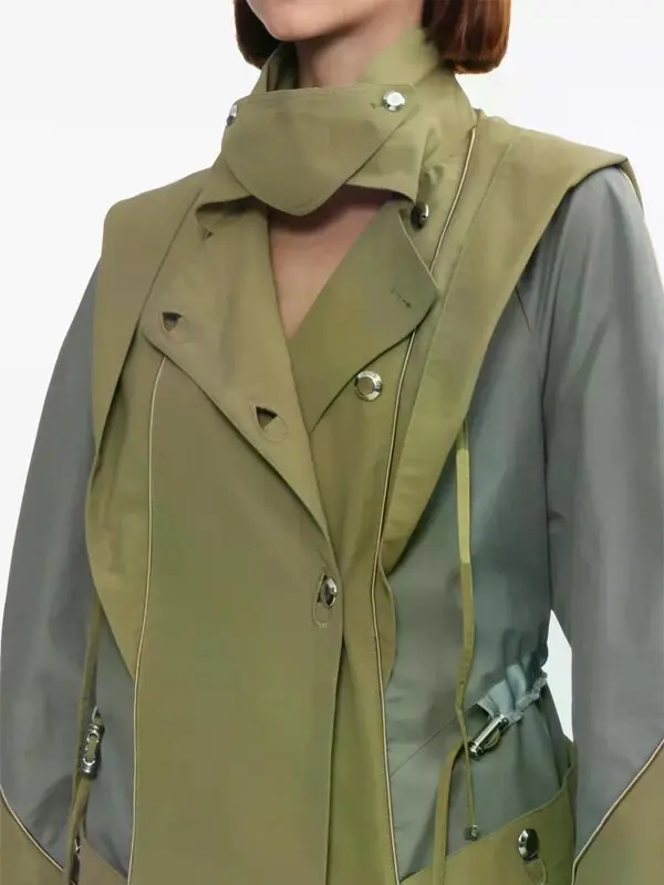 KIKO KOSTADINOV Colour-block Cotton-blend Coat