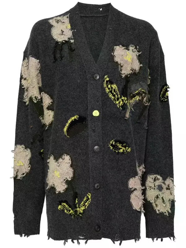 JNBY Jacquard Button-up Cardigan - Grey