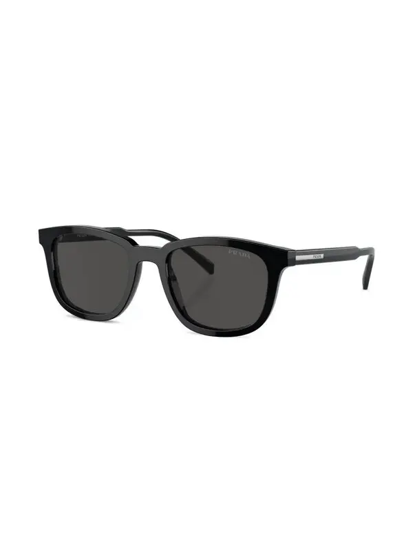 Prada Logo-engraved Square-frame Sunglasses - Black