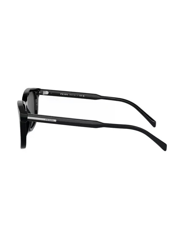Prada Logo-engraved Square-frame Sunglasses - Black