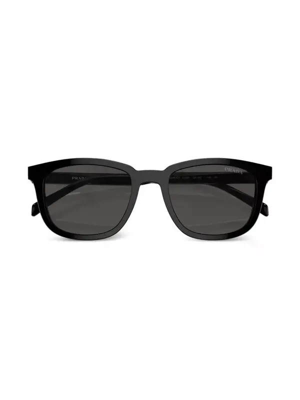 Prada Logo-engraved Square-frame Sunglasses - Black
