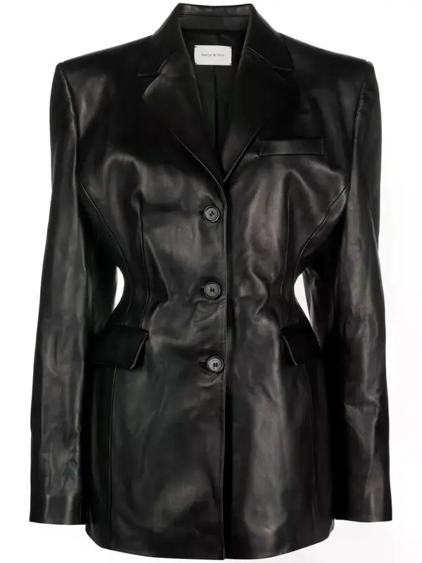 Magda Butrym Single-breasted Leather Jacket