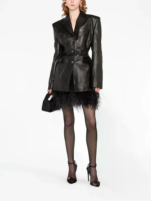 Magda Butrym Single-breasted Leather Jacket