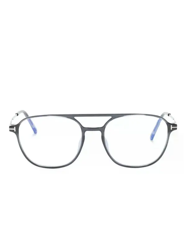 TOM FORD Pilot-frame Acetate Glasses - Blue