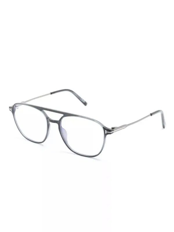 TOM FORD Pilot-frame Acetate Glasses - Blue