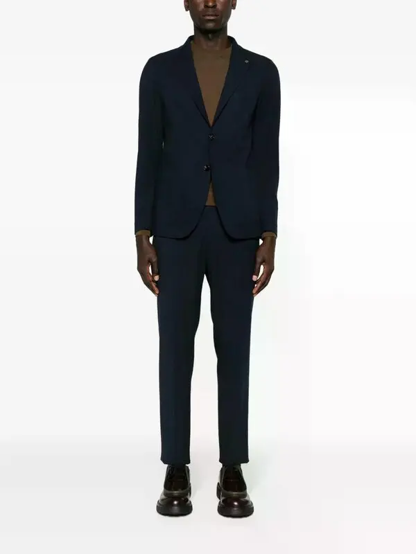 Tagliatore Seersucker-texture Single-breasted Suit