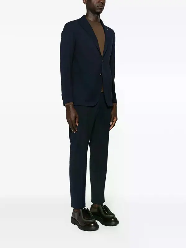 Tagliatore Seersucker-texture Single-breasted Suit