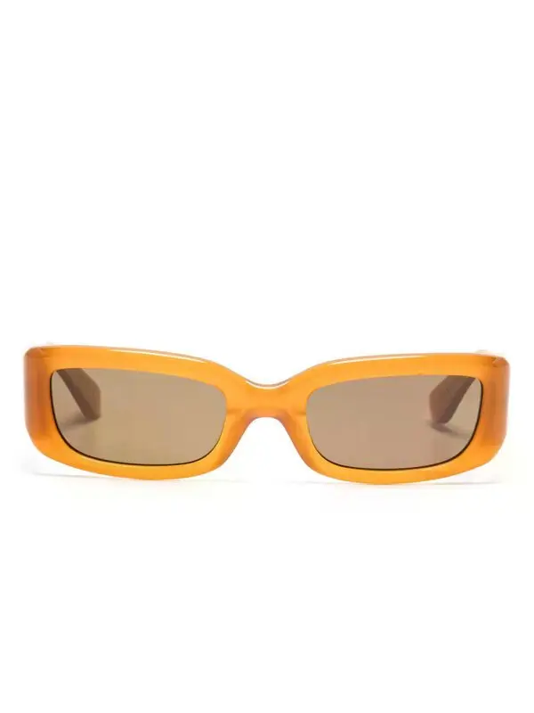 SECOND / LAYER Rectangle Frame Sunglasses - Brown