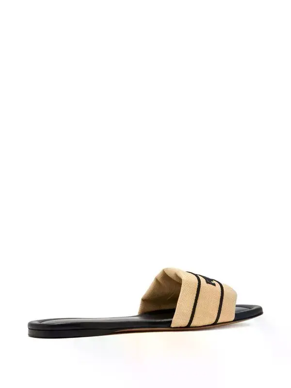 FERRAGAMO Canvas Slide Sandals