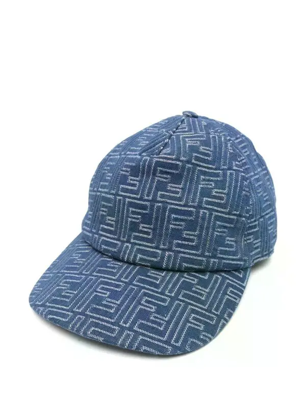 Fendi Signature Monogram Cotton Cap - Blue