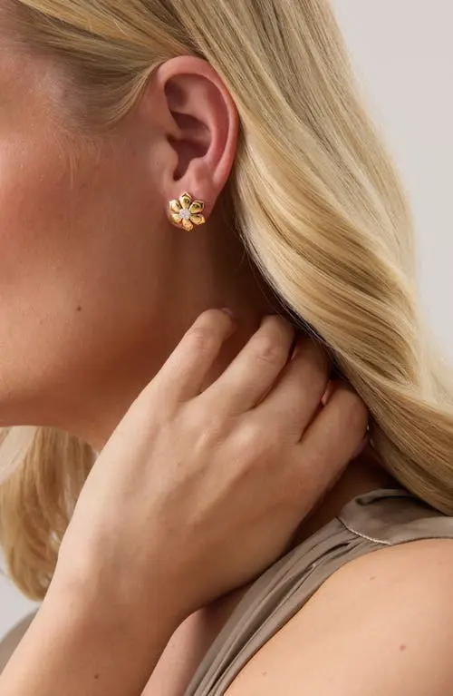 Sara Weinstock Petite Diamond Flower Stud Earrings