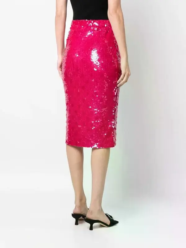 P.a.r.o.s.h Sequin Embellished Midi Skirt