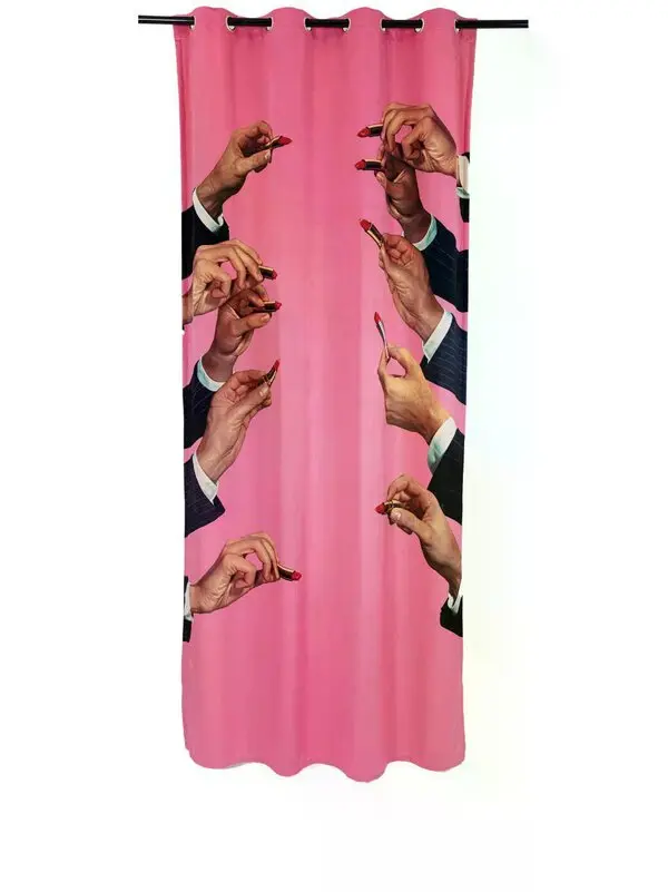 SELETTI Lipstick Shower Curtain - Pink