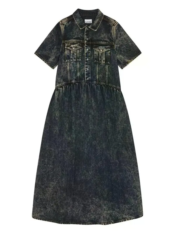 GANNI Denim Midi Dress