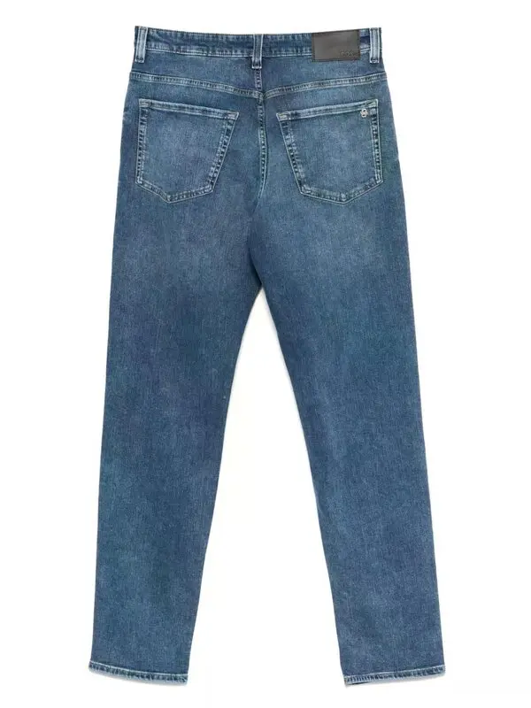 BOSS Straight Leg Jeans With Whiskering Effect