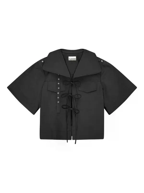 GANNI Stretch-cotton Blouse
