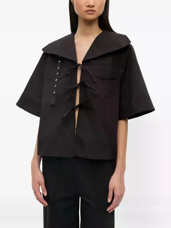 GANNI Stretch-cotton Blouse