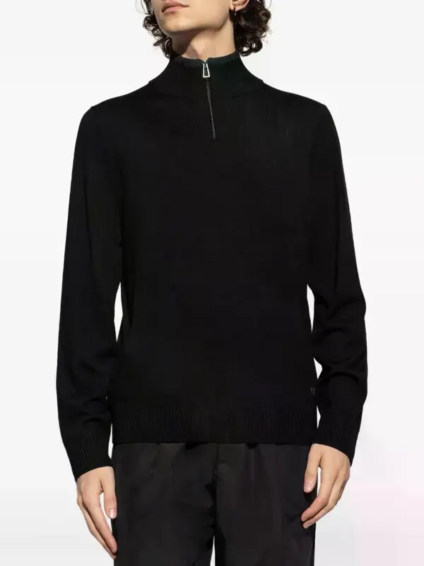 Paul Smith Zip-up High Collar Sweater