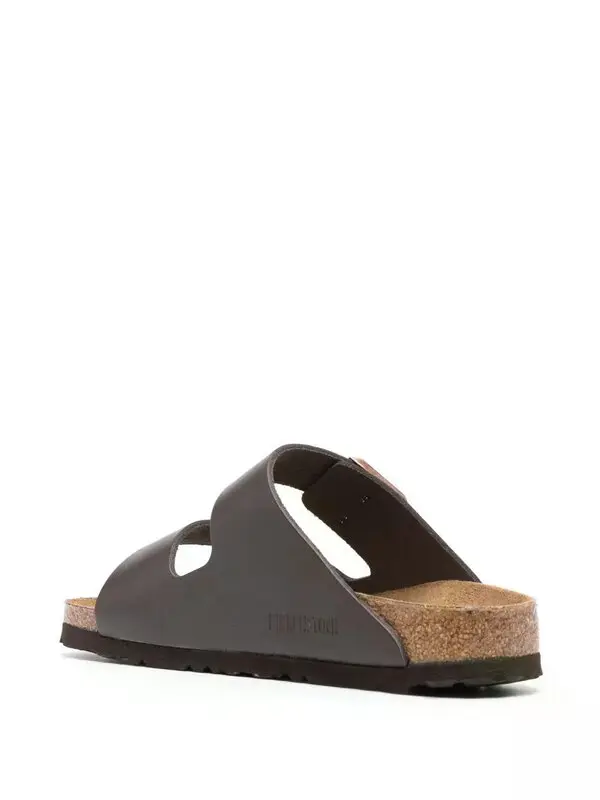BIRKENSTOCK Arizona Buckled Slides - Brown