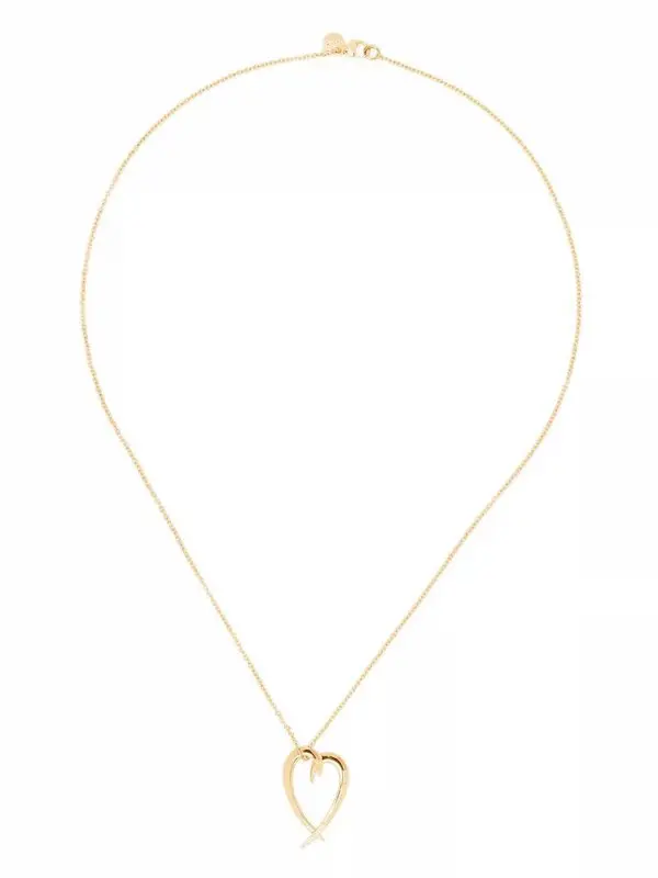 SHAUN LEANE Hook Heart Diamond Pendant Necklace