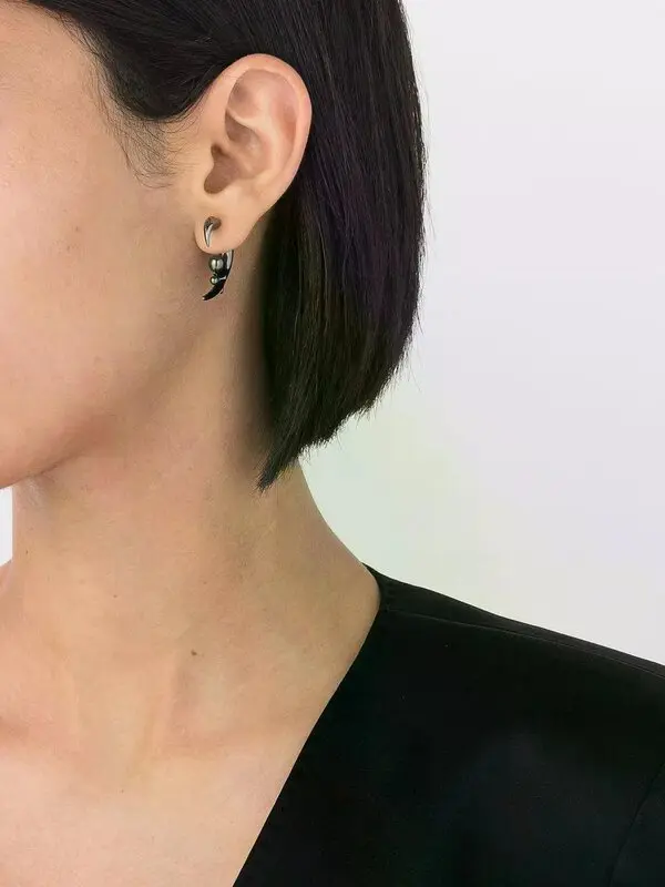 SHAUN LEANE Hook Pearl Earrings - Black