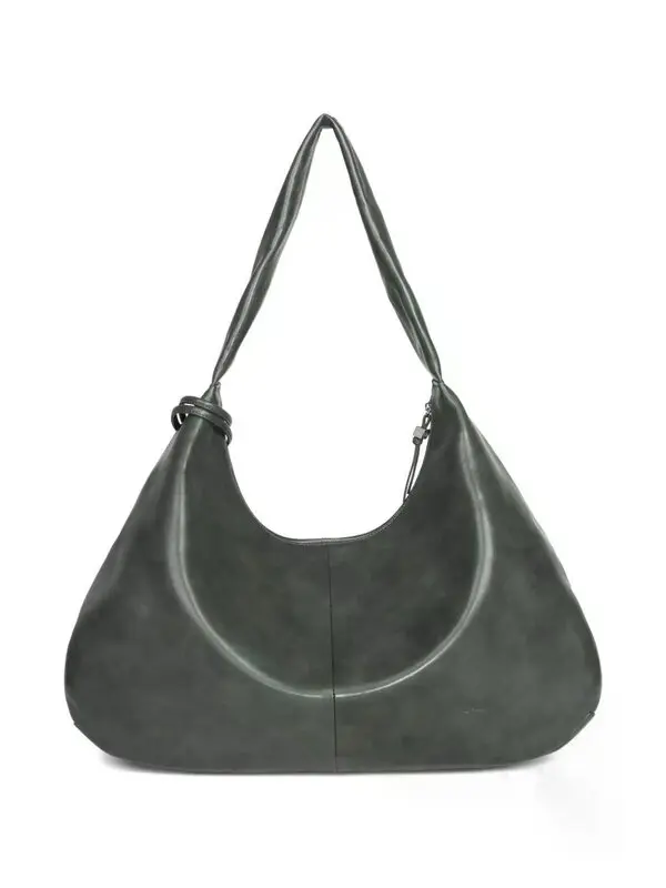 GANNI Xxl Leather Shoulder Bag - Grey
