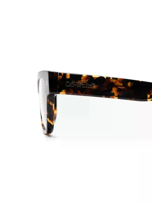 Off-White Logo-print Glasses - Brown