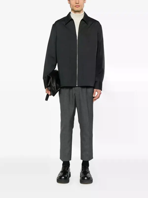 AMI Paris Mid-rise Cropped Tapered Trousers