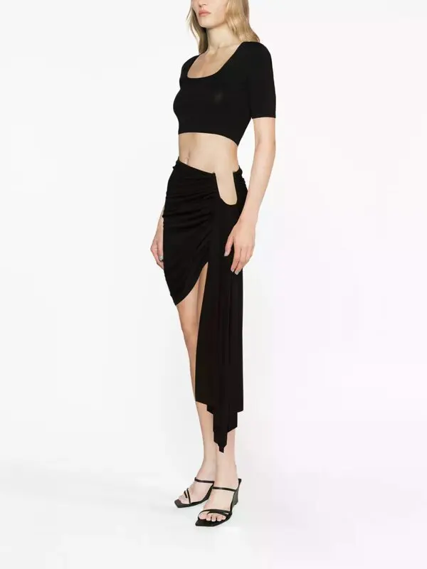 Christopher Esber Arced Palm Draped Miniskirt