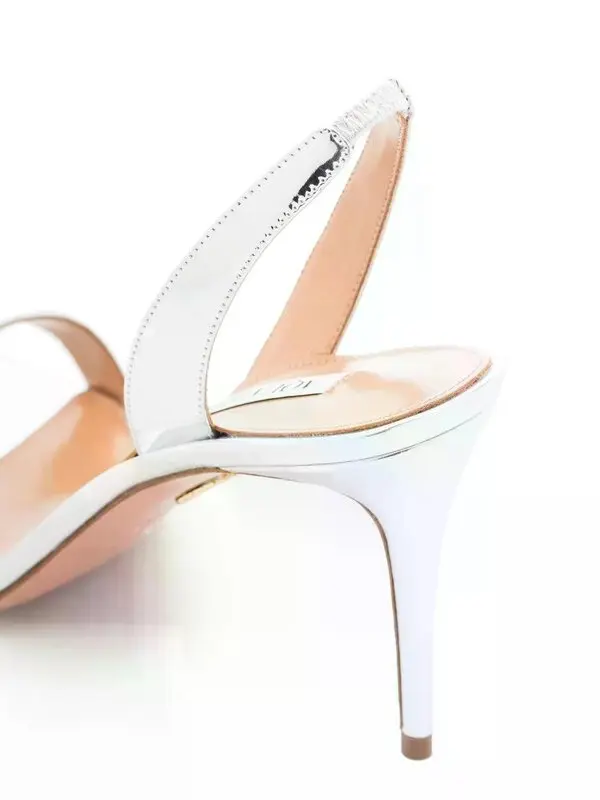 AQUAZZURA So Nude Metallic Slingback Sandals